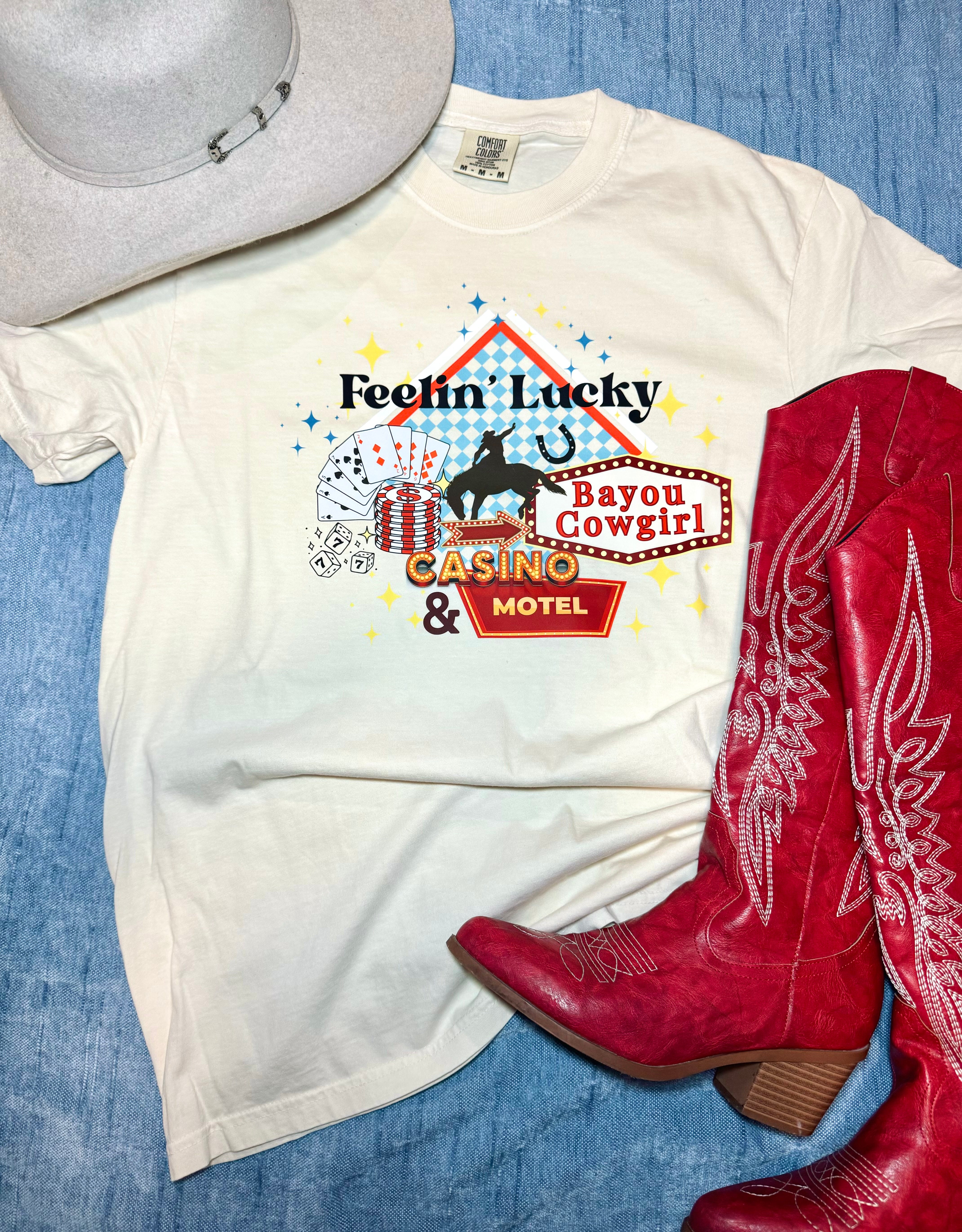 Feelin' Lucky Tee – Bayou Cowgirl